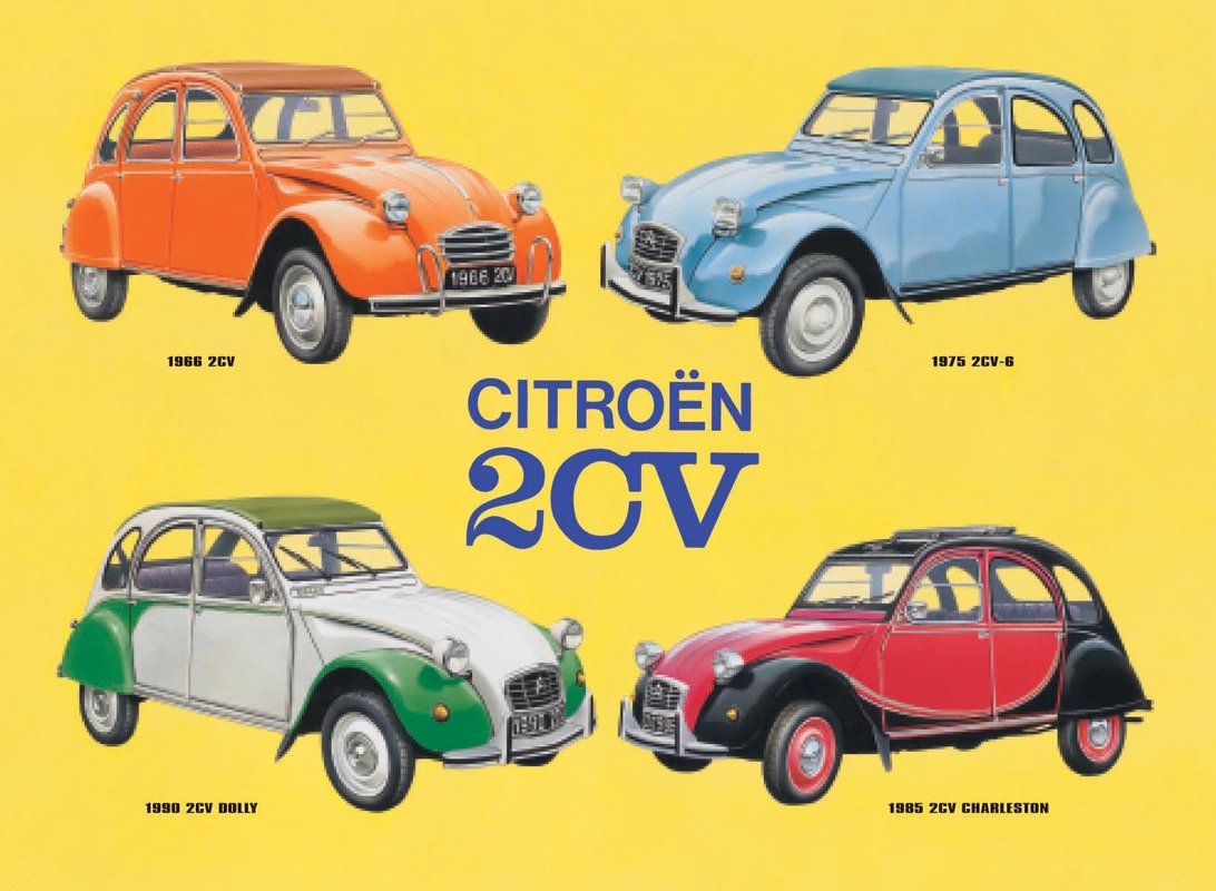 2CV COLLAGE | Collectible retro metal signs for your wall