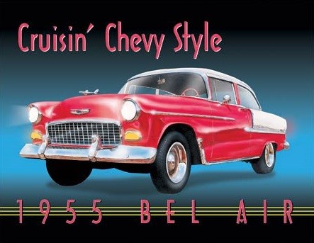 Cruisin' Chevy Style | Collectible retro metal signs for your wall