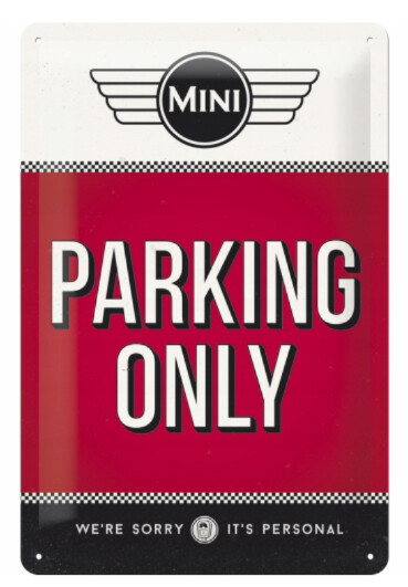 Mini Cooper - Parking Only | Collectible retro metal signs for your wall