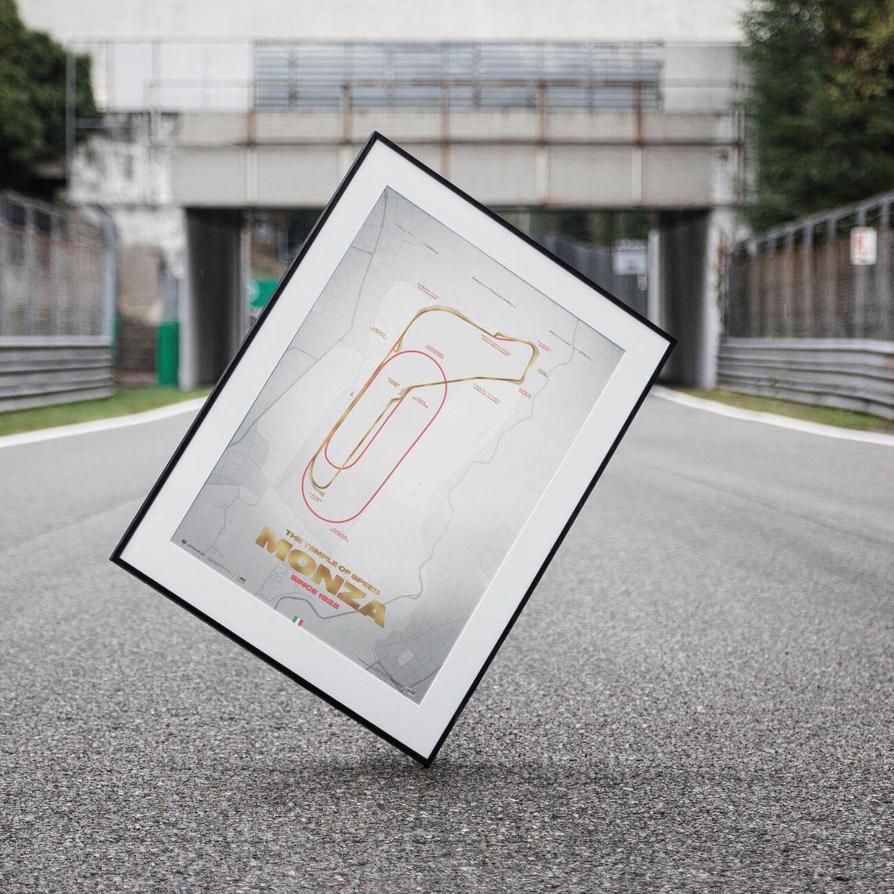 Art Print Monza Circuit - Track Evolution - The Temple of Speed ...