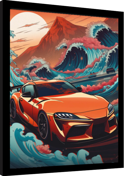 Wave Collection - Wave Cars Zupra Framed poster | Buy at Europosters