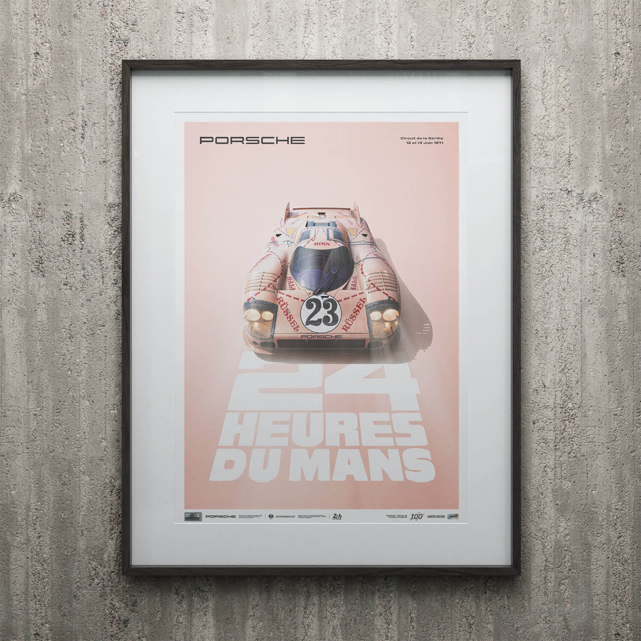 Art Print Porsche 917/20 - Pink Pig - 24h Le Mans - 1971 | Limited ...