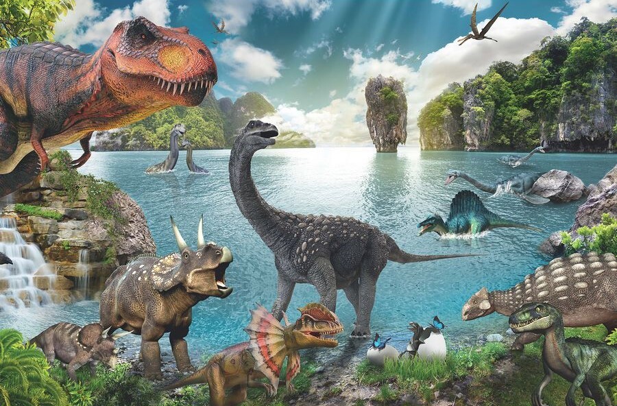 Poster, Quadro Dinosaurs - Collage | Posters de parede | 3+1 GRATIS ...
