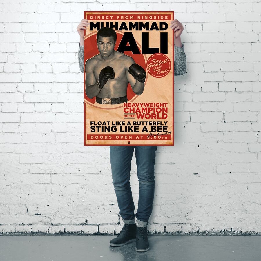 Poster, Quadro Muhammad Ali - Vintage Poster | Posters de parede | 3+1 ...