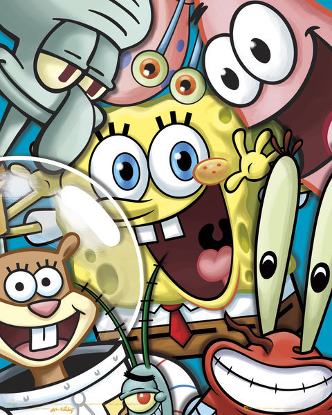 Poster, Quadro SPONGEBOB - collage | Posters de parede | 3+1 GRATIS ...