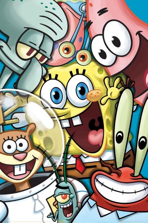 Poster, Quadro SPONGEBOB - collage | Posters de parede | 3+1 GRATIS ...