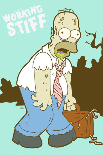 Poster, Quadro THE SIMPSONS - working stiff | Posters de parede | 3+1 ...