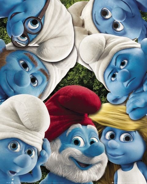 Poster, Quadro THE SMURFS - group | Posters de parede | 3+1 GRATIS ...