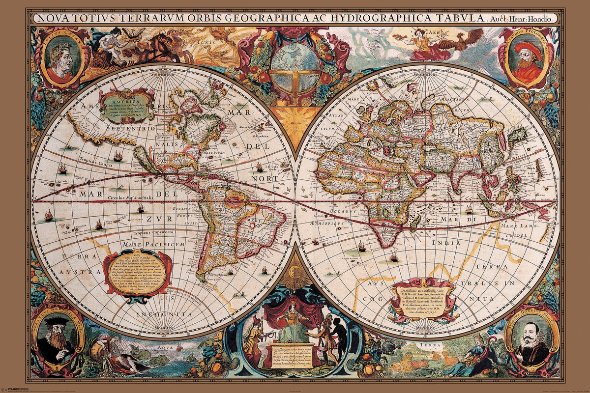 World Map 17th Century Poster Sold At UKposters