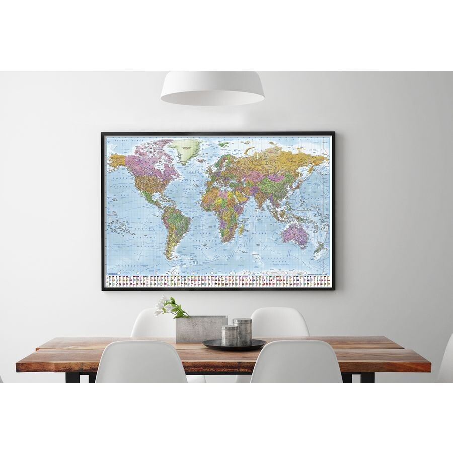 Poster, Quadro World Map - Flags | Posters de parede | 3+1 GRATIS ...