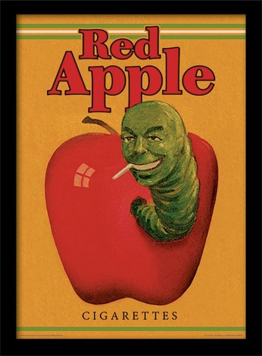 PULP FICTION - red apple cigarettes Framed poster | Buy at Europosters