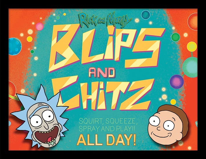 Rick and Morty - Blips and Chitz Framed poster | Buy at Europosters