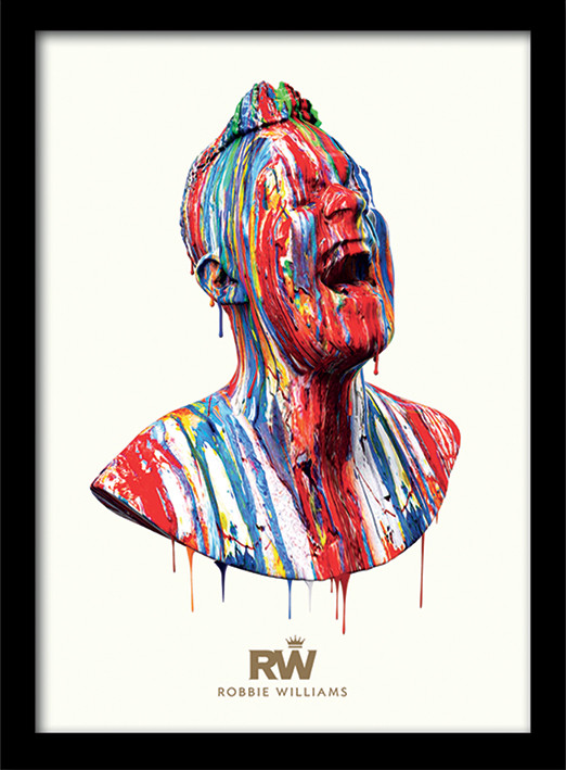 Robbie Williams - Paint Head Framed poster | Buy at Europosters