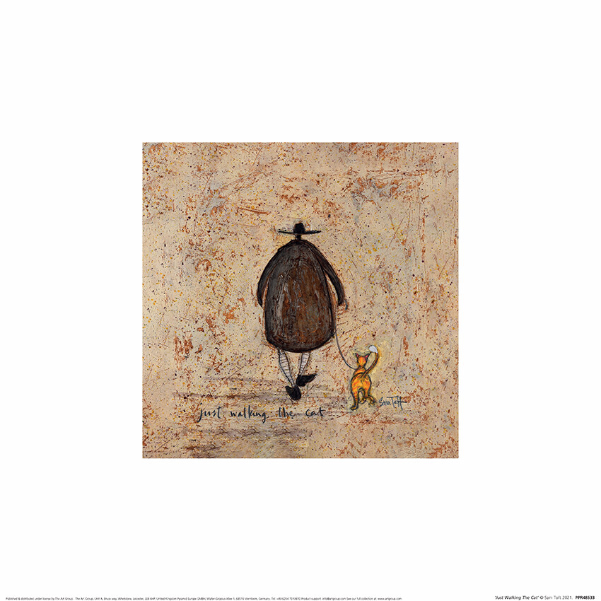 Art Print Sam Toft - Just Walking The Cat | Posters, Wall Art | Europosters