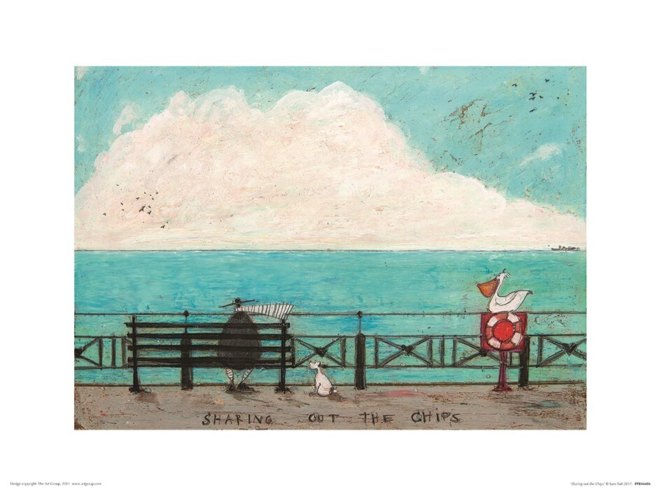 Art Print Sam Toft - Sharing Out the Chips | Posters, Wall Art ...