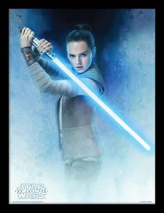 Star Wars The Last Jedi - Rey Lightsaber Guard Framed poster | Buy at ...