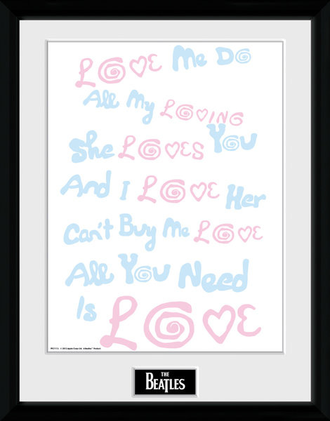 The Beatles - Lyrics Framed poster | Buy at Europosters