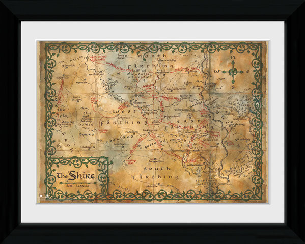 The Hobbit - Map Framed poster | Buy at Europosters