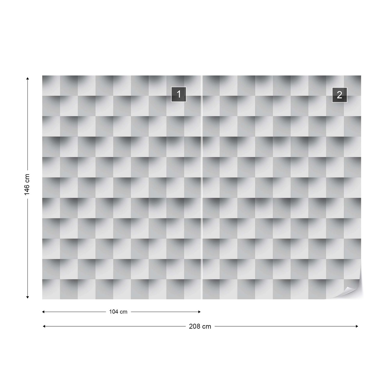 3D Brick Illusion Pattern Wall Paper Mural | Buy at EuroPosters