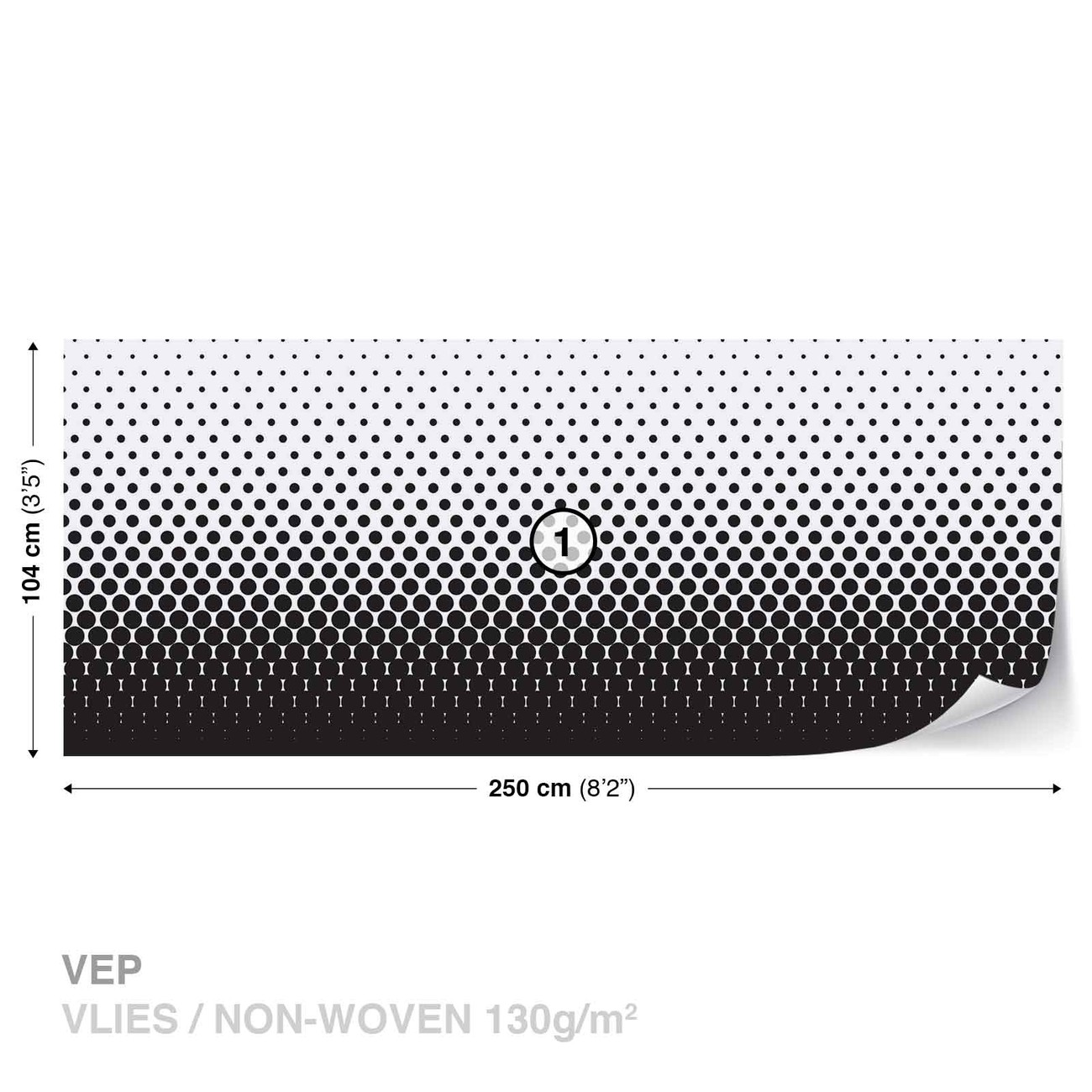 Abstract Black Black Dots Wall Paper Mural | Buy at EuroPosters