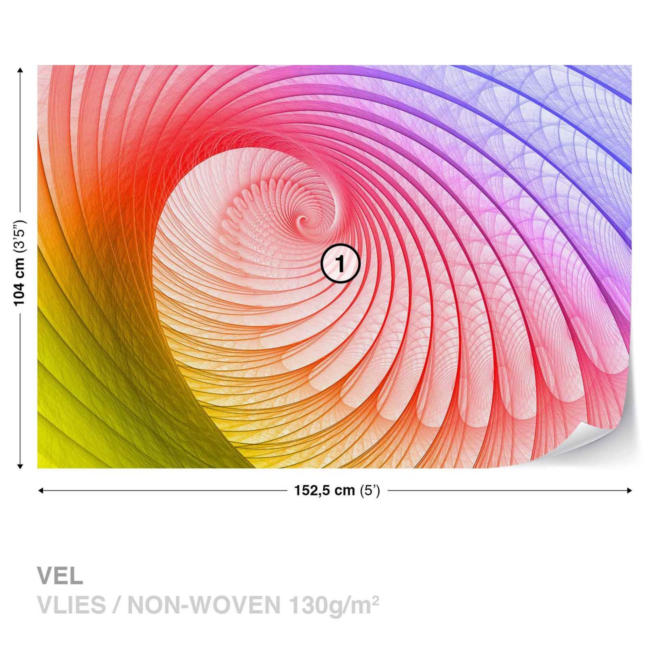 Abstract Swirl Colours Wall Paper Mural | Buy at EuroPosters