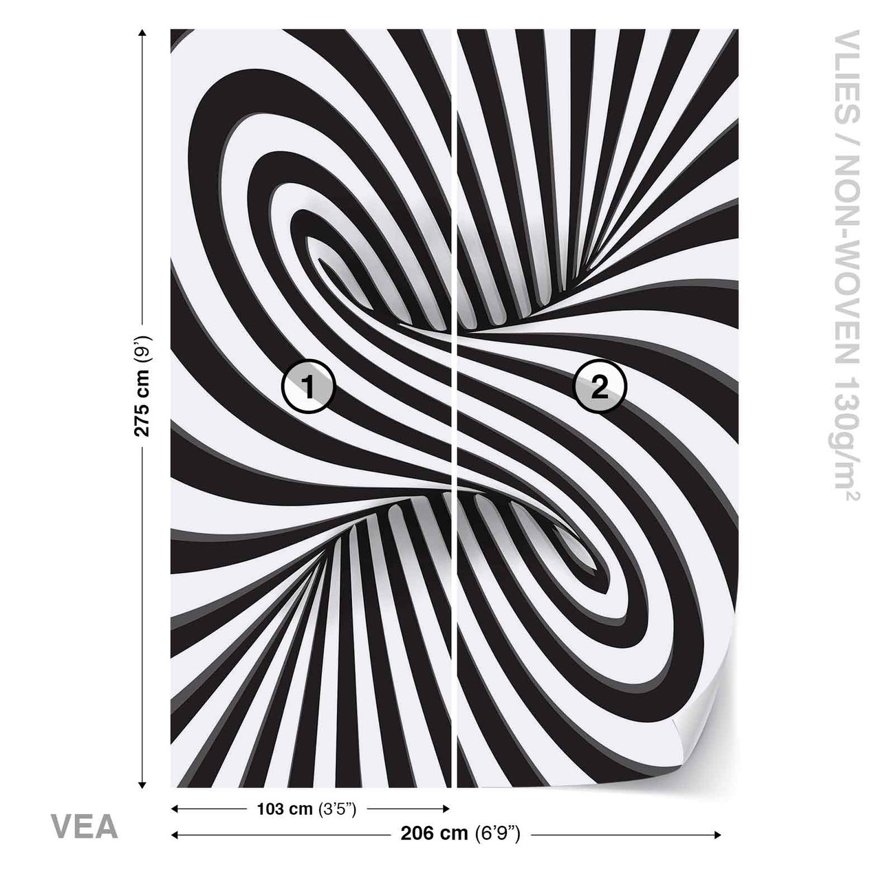 Abstract Swirl Wall Paper Mural | Buy at EuroPosters