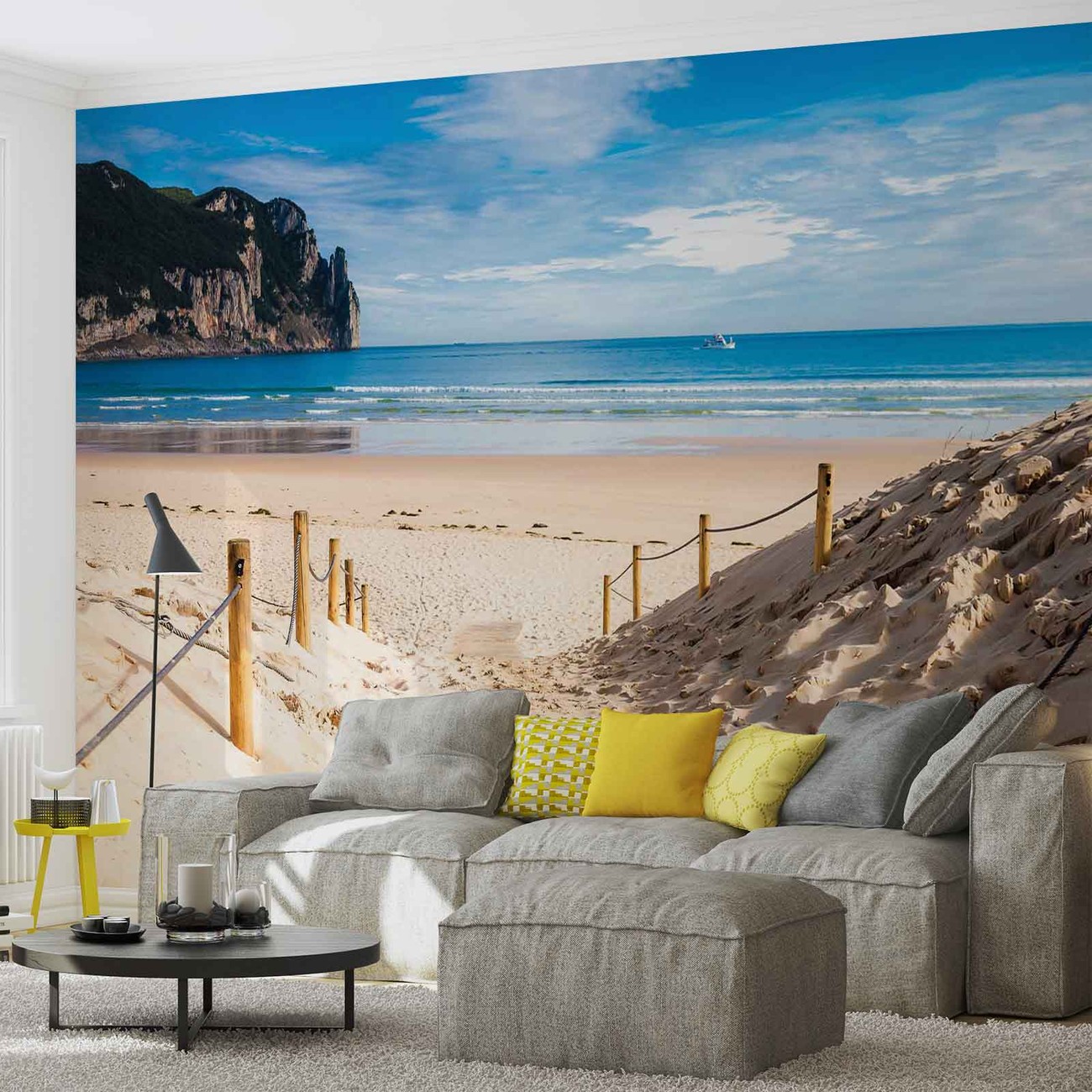 Beach Path Nature Sea Sand Cliff Wall Paper Mural | Buy at EuroPosters