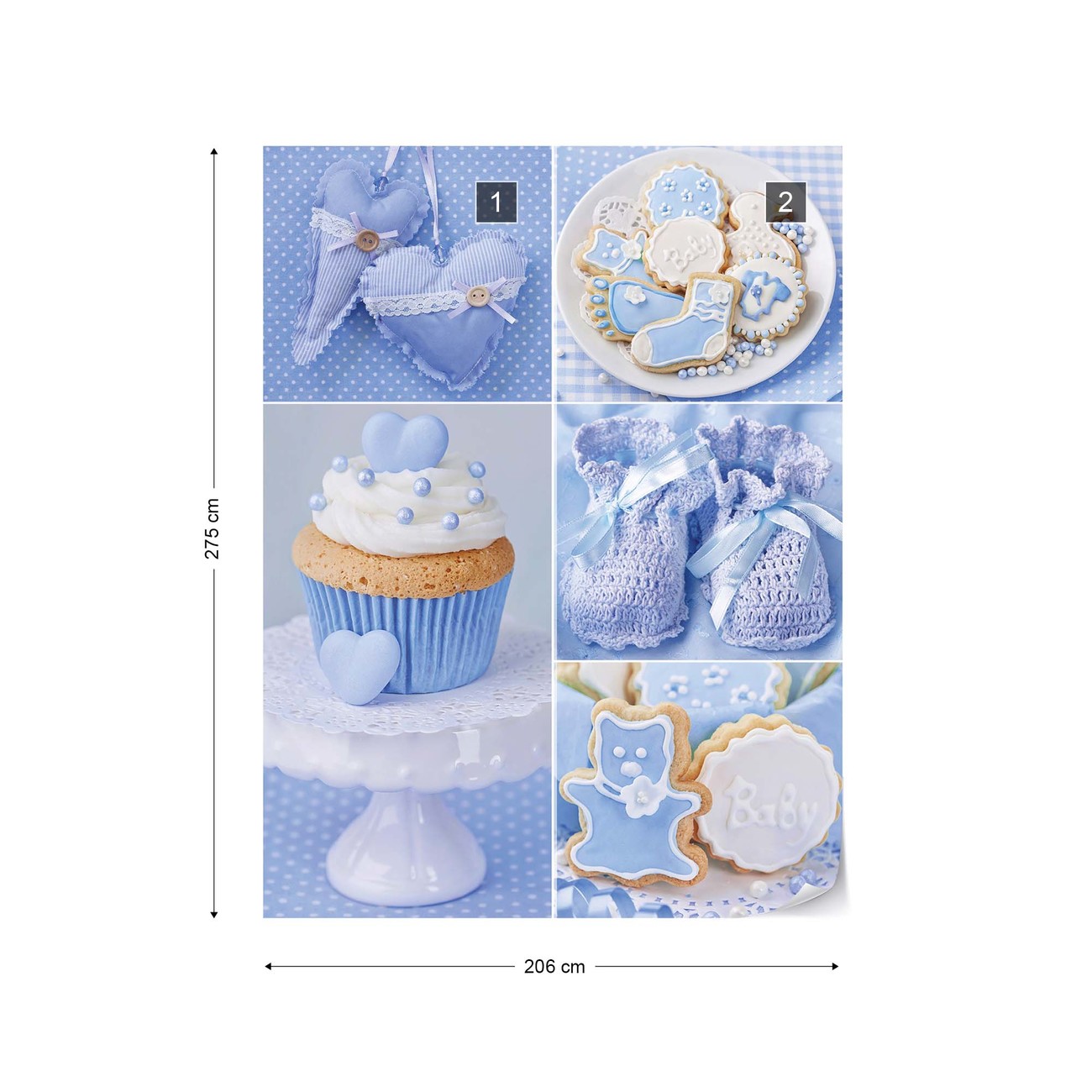 Blue Baby Things Wall Paper Mural | Buy at EuroPosters