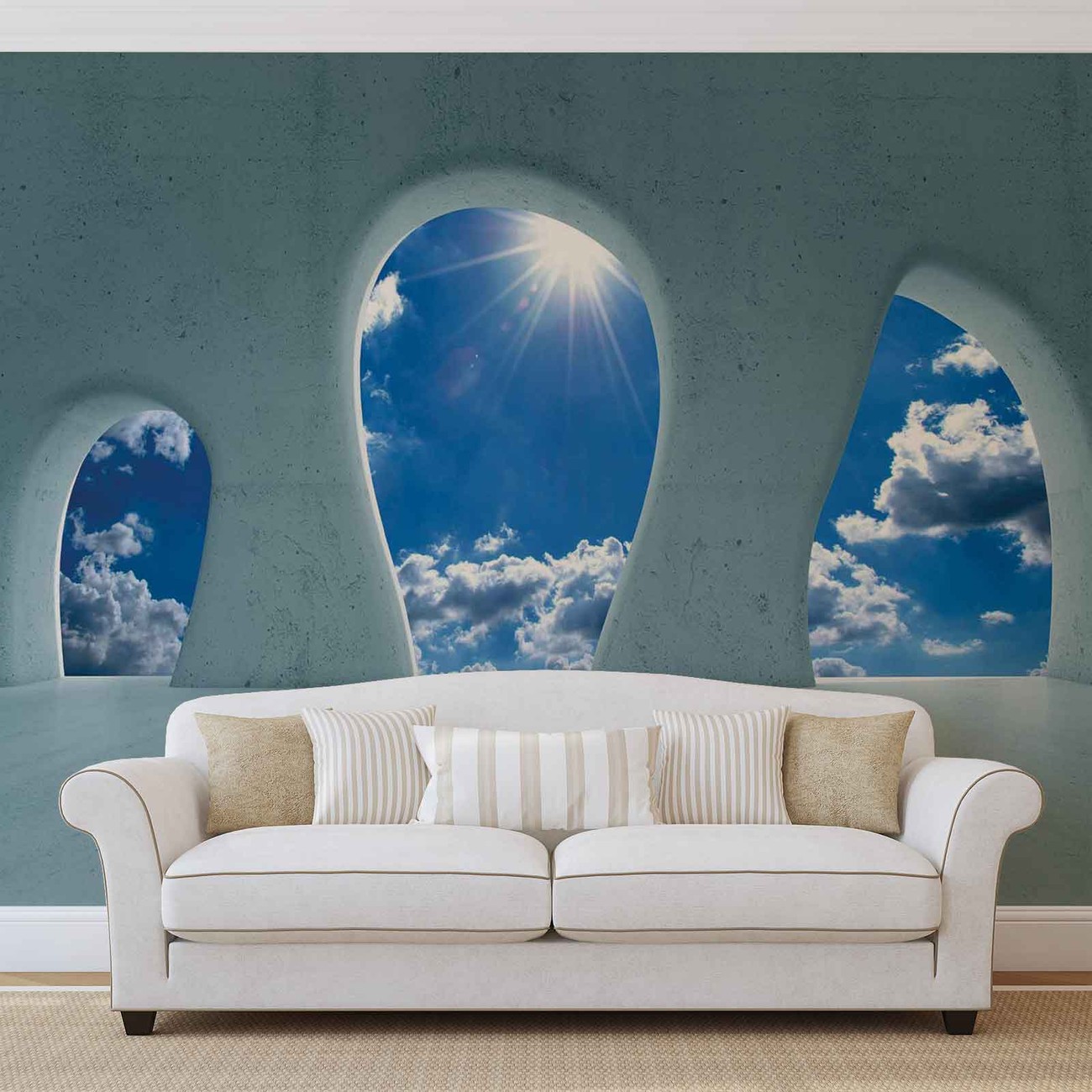 Blue Sky View Modern Wall Paper Mural | Buy at EuroPosters