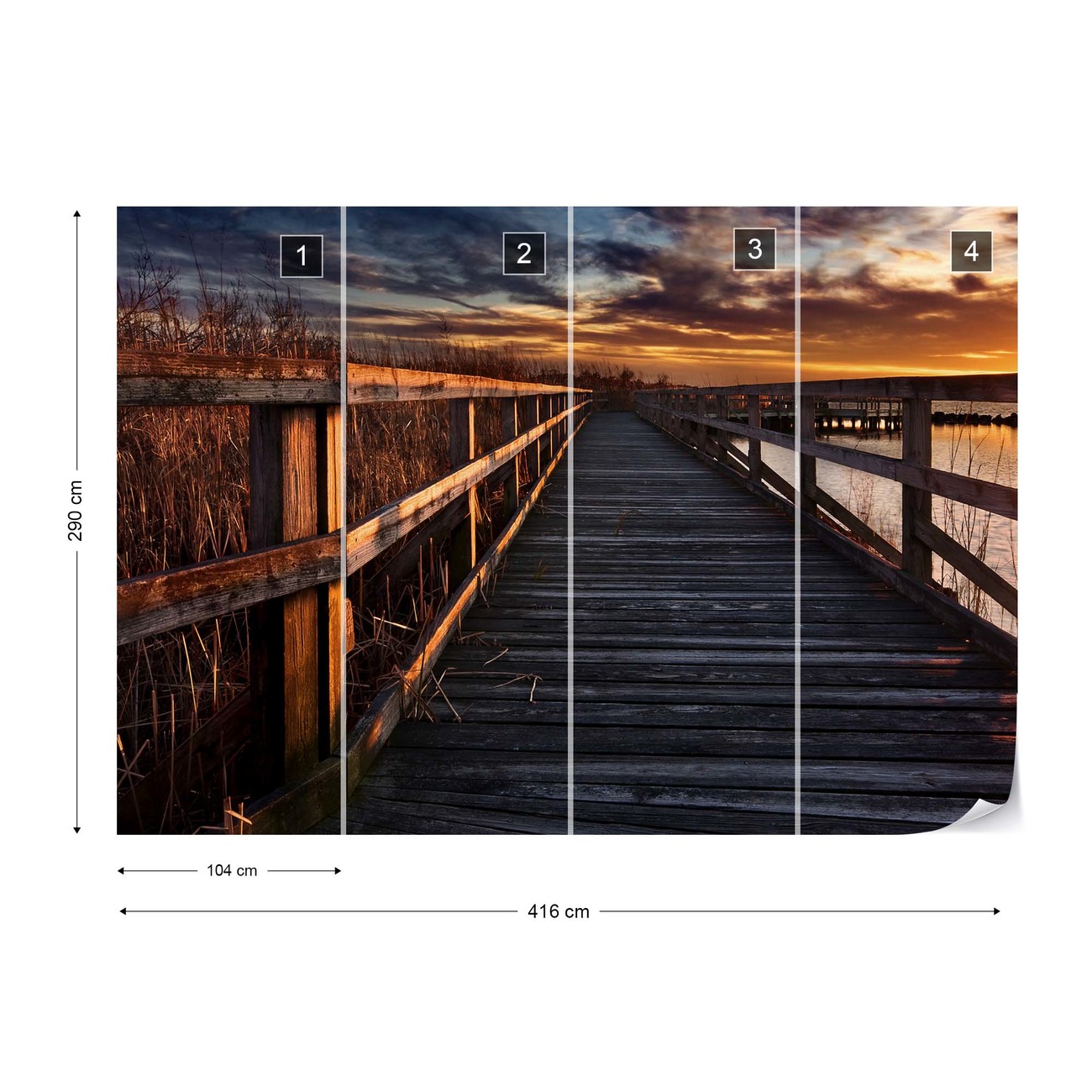 Boardwalk Wall Paper Mural | Buy at EuroPosters