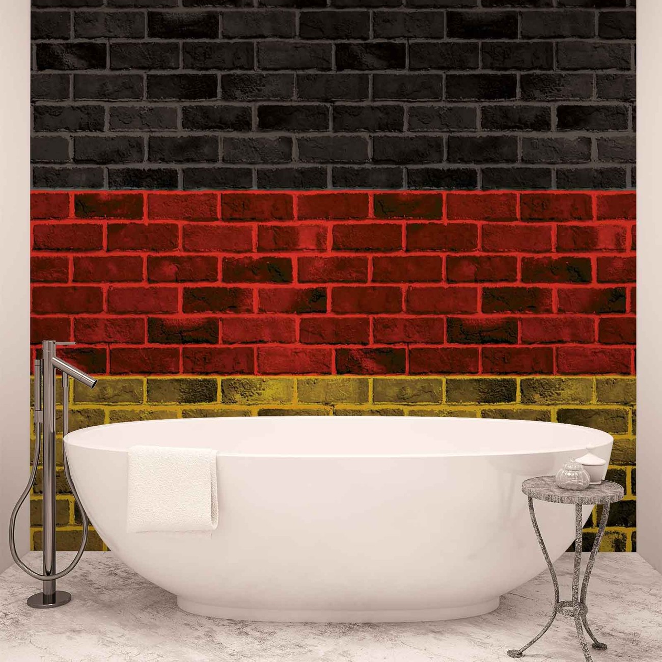 Brick German Flag Wall Paper Mural | Buy at EuroPosters