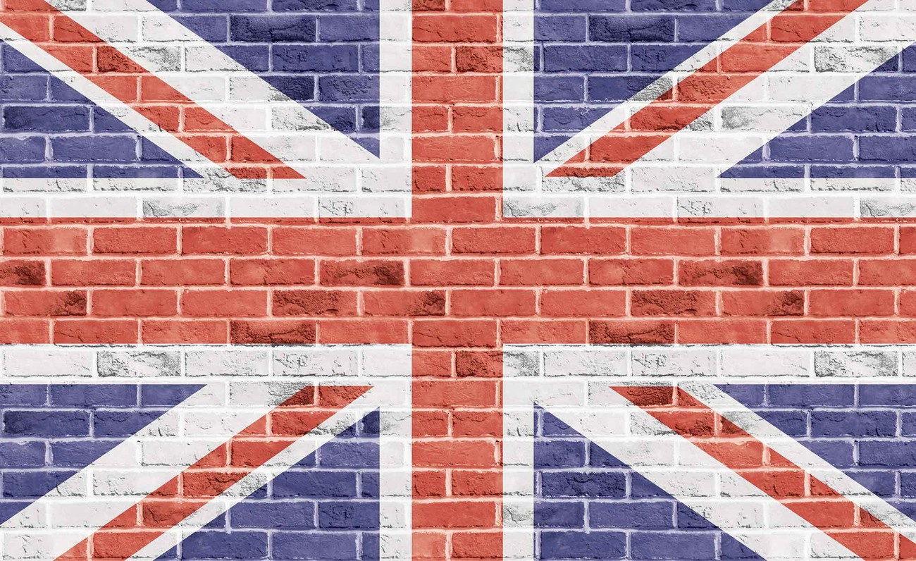 Brick Wall Union Jack Wall Paper Mural | Buy at EuroPosters