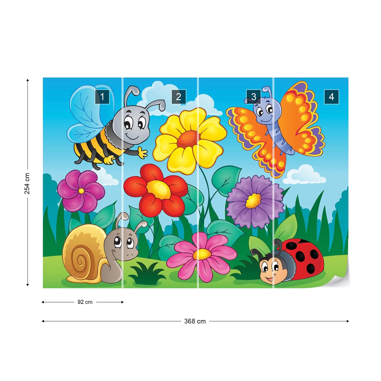 Cartoon Bugs Wall Paper Mural | Buy at EuroPosters