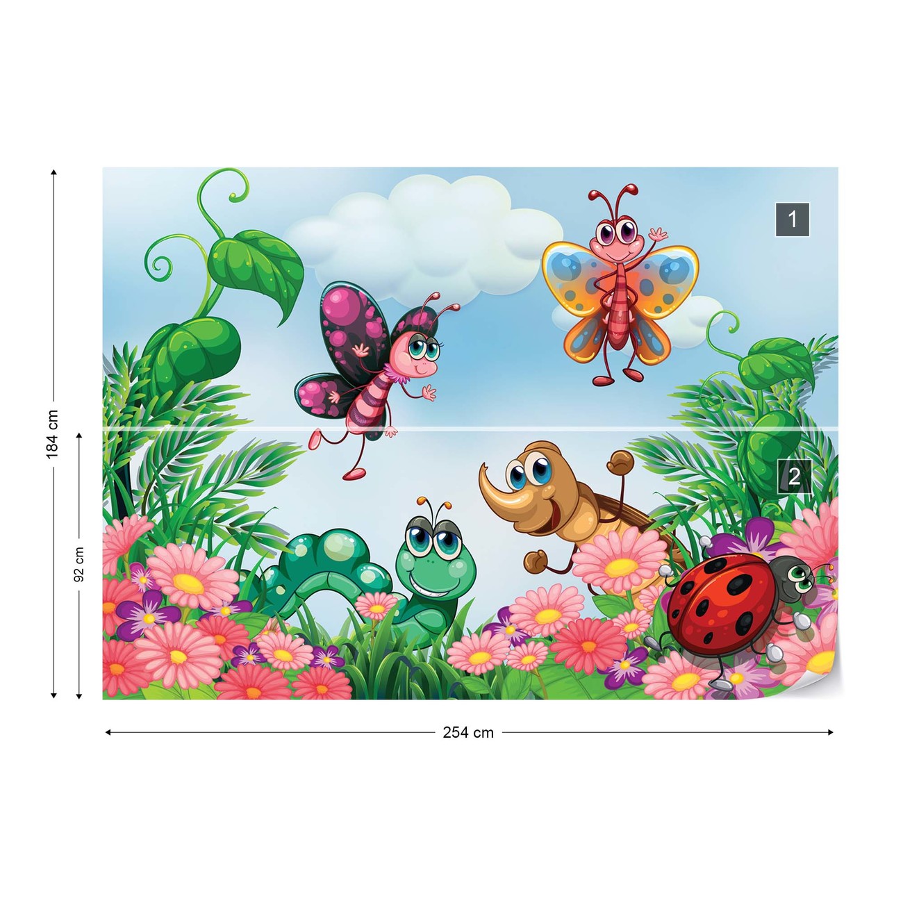 Cartoon Bugs Wall Paper Mural | Buy at EuroPosters
