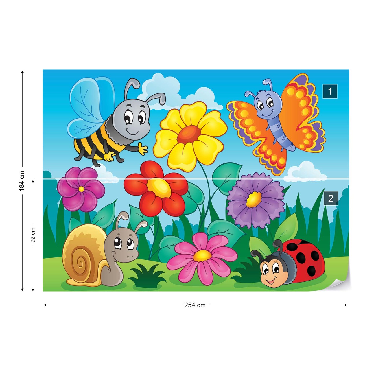 Cartoon Bugs Wall Paper Mural | Buy at EuroPosters