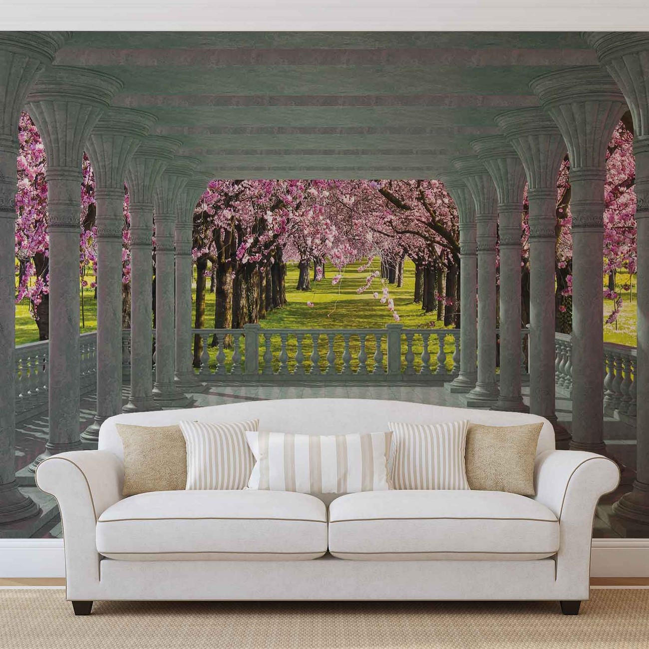 Cherry Trees through The Arches Wall Paper Mural | Buy at EuroPosters
