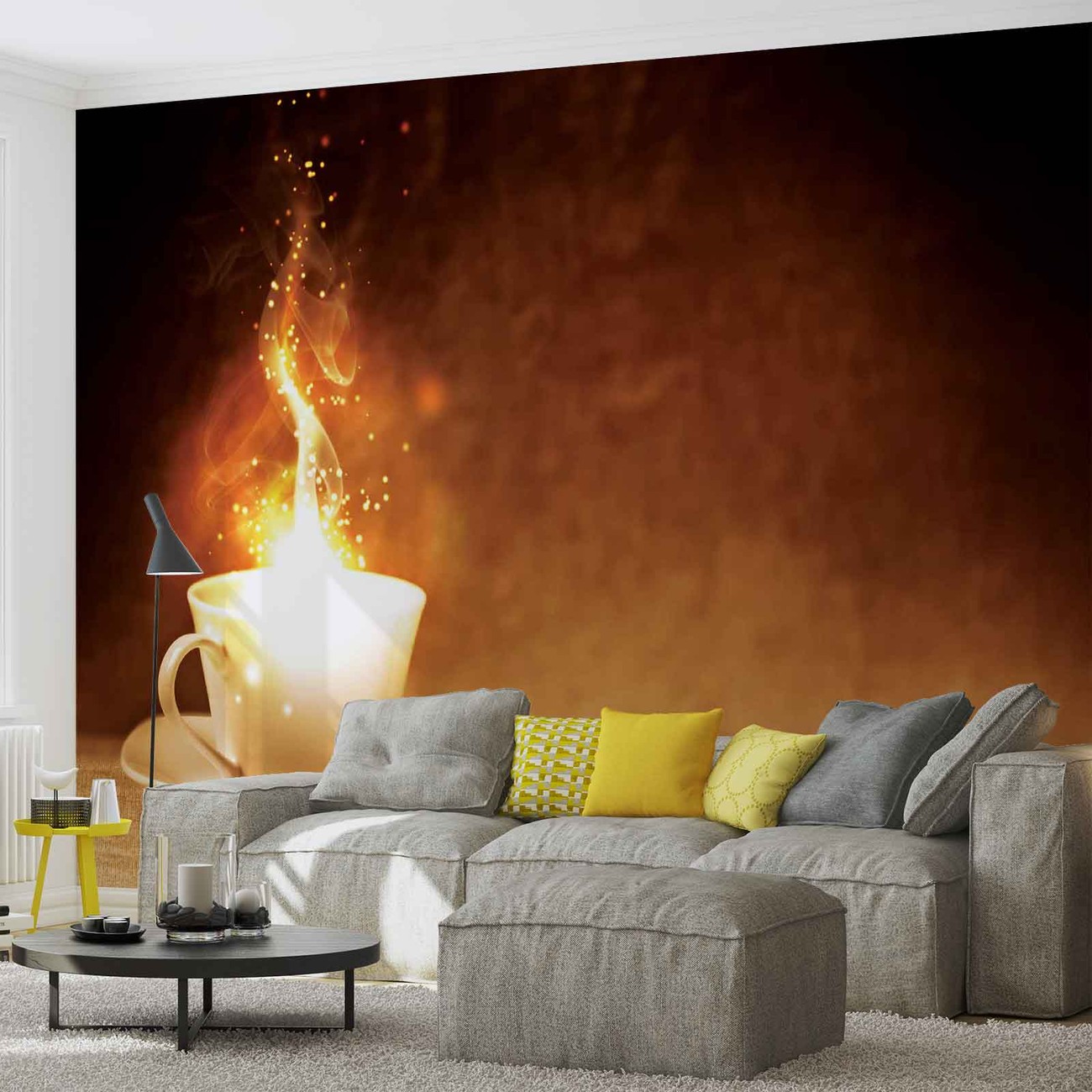 Coffee Cafe Fire Wall Paper Mural | Buy at EuroPosters