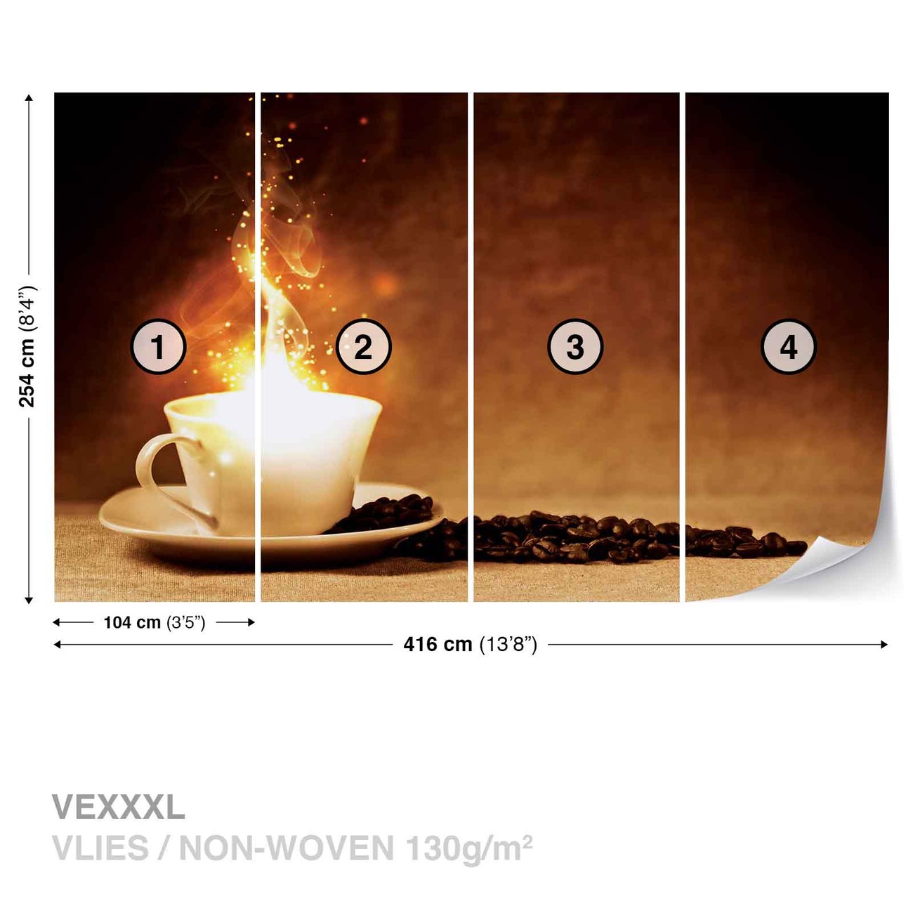 Coffee Cafe Fire Wall Paper Mural | Buy at EuroPosters