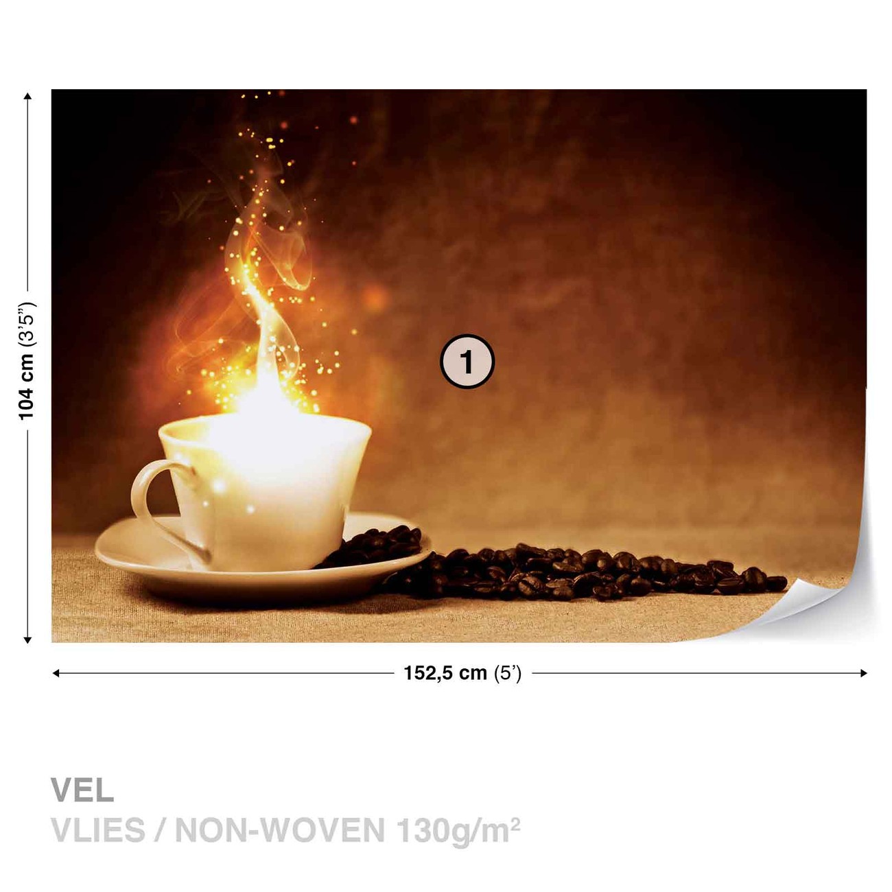Coffee Cafe Fire Wall Paper Mural | Buy at EuroPosters