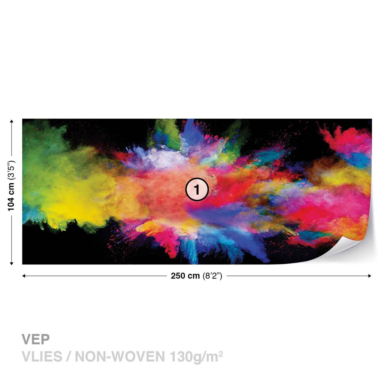 Colour Explosion Wall Paper Mural | Buy at EuroPosters