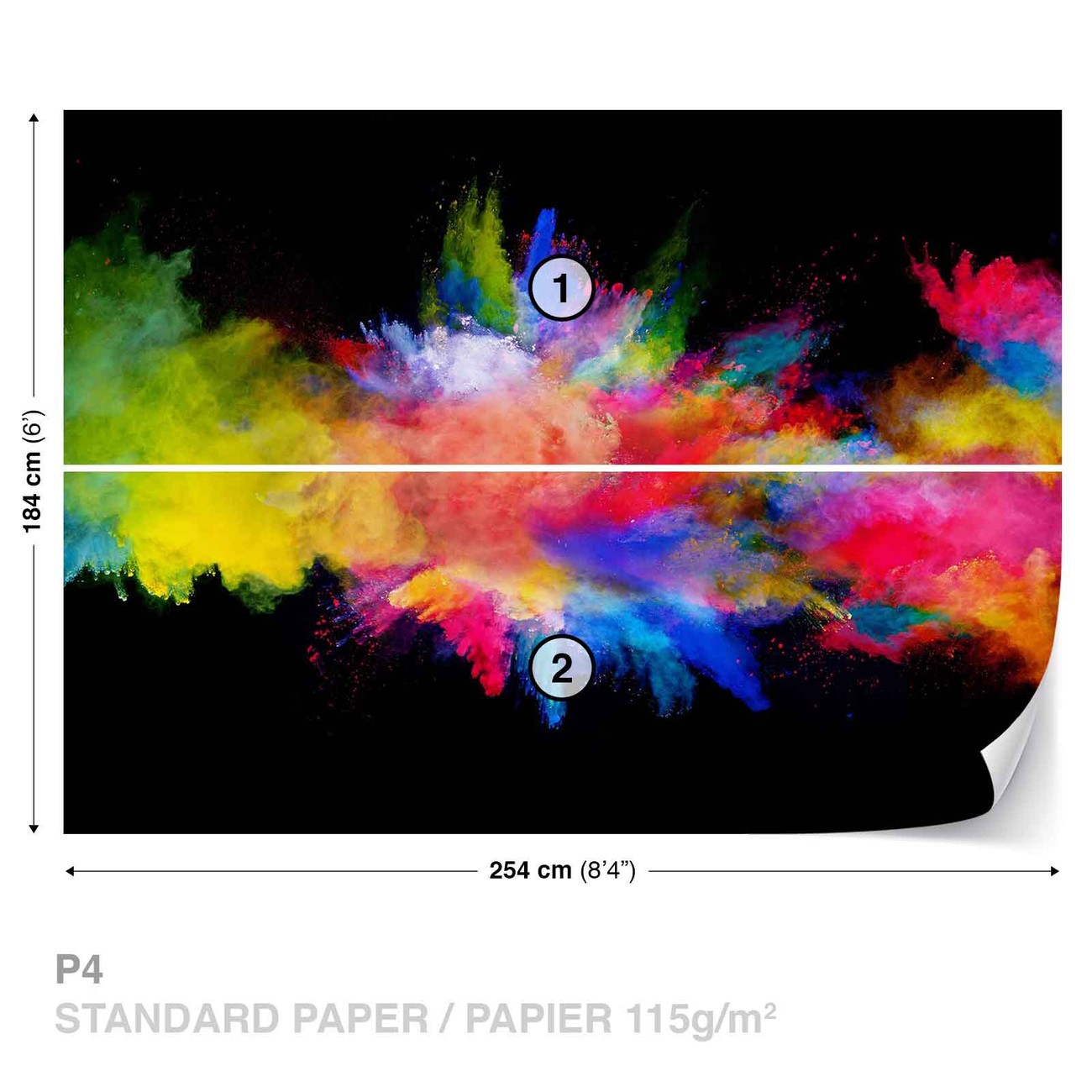Colour Explosion Wall Paper Mural | Buy at EuroPosters