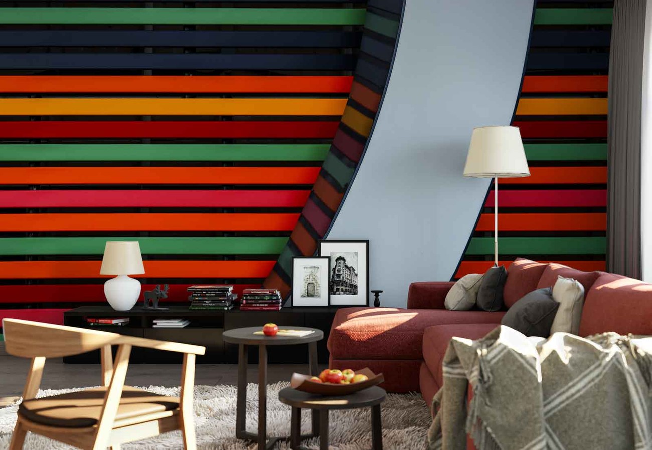 Colour Stripes Wall Paper Mural | Buy at EuroPosters