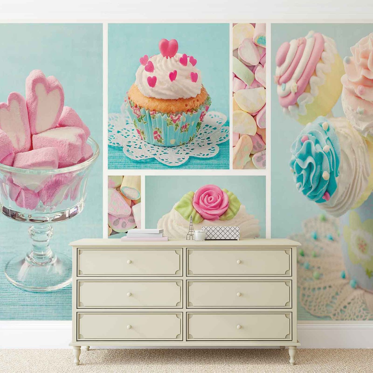 Cupcakes Wall Paper Mural | Buy at EuroPosters