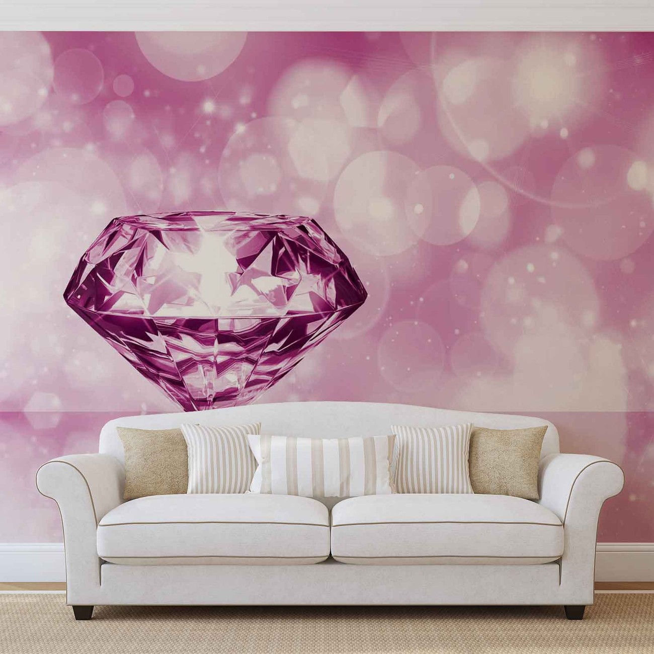 Diamond Pink Wall Paper Mural | Buy at EuroPosters