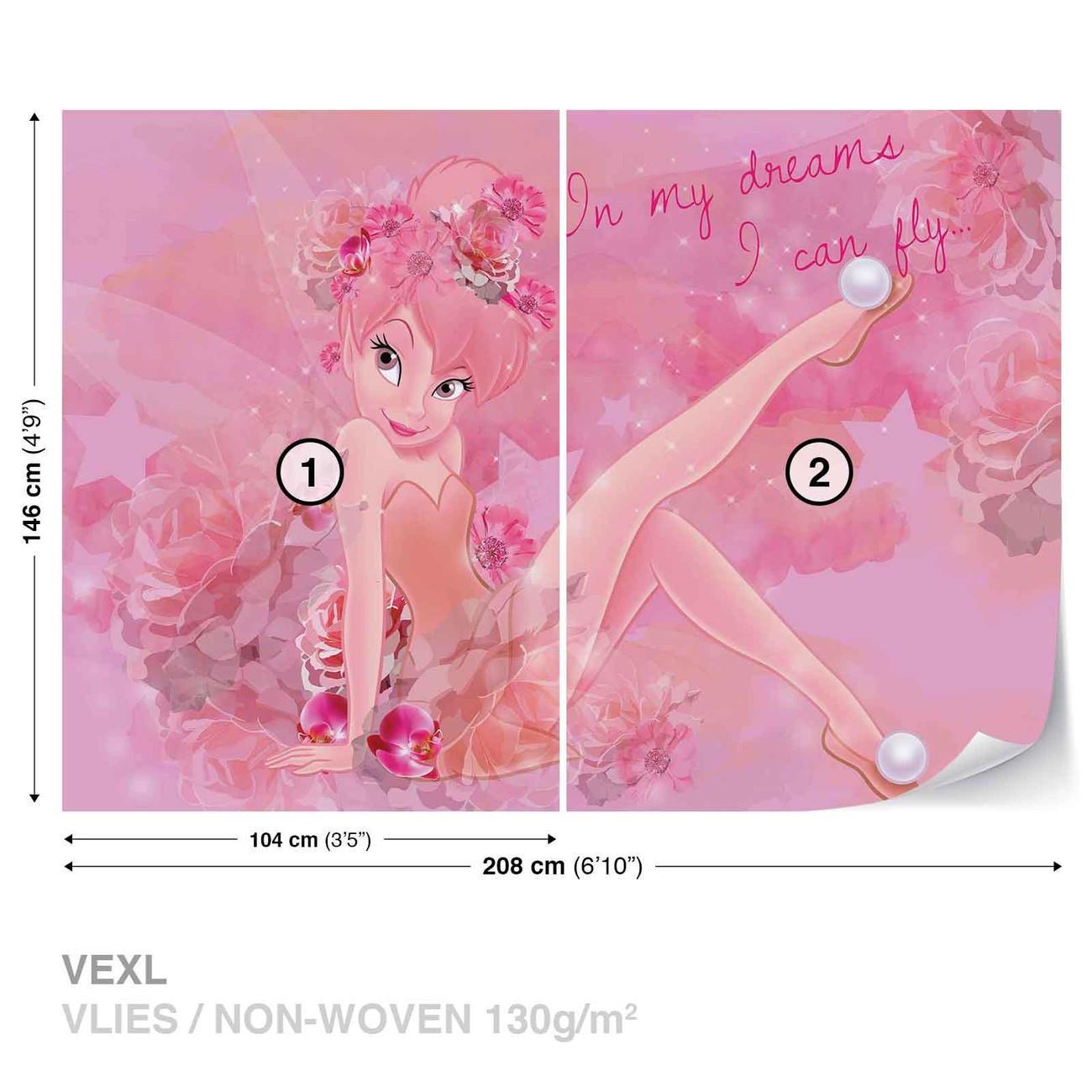 Disney Fairies Tinker Bell Wall Paper Mural | Buy at EuroPosters