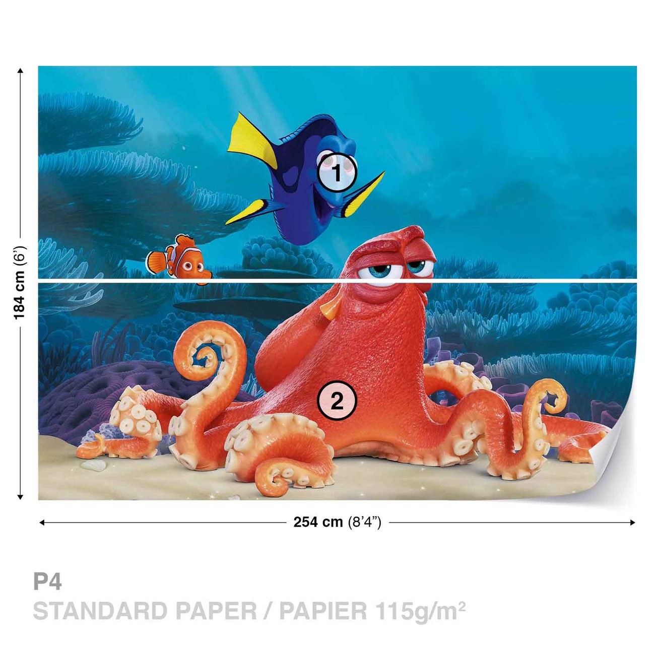 Disney Finding Nemo Dory Wall Paper Mural | Buy at EuroPosters