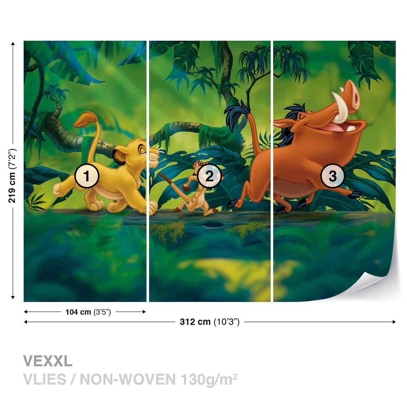 Disney Lion King Pumba Simba Wall Paper Mural | Buy at EuroPosters