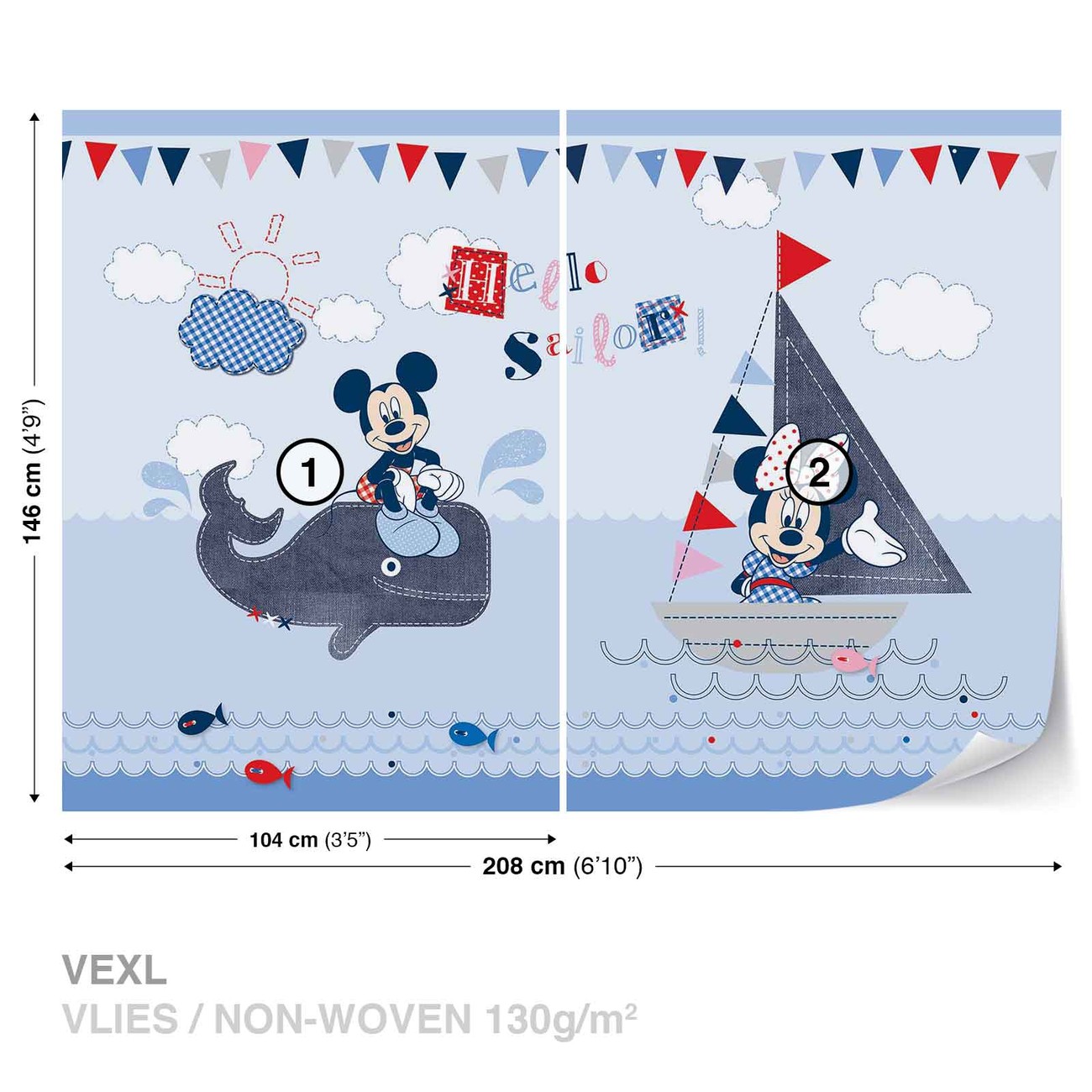 Disney Mickey Mouse Wall Paper Mural | Buy at EuroPosters