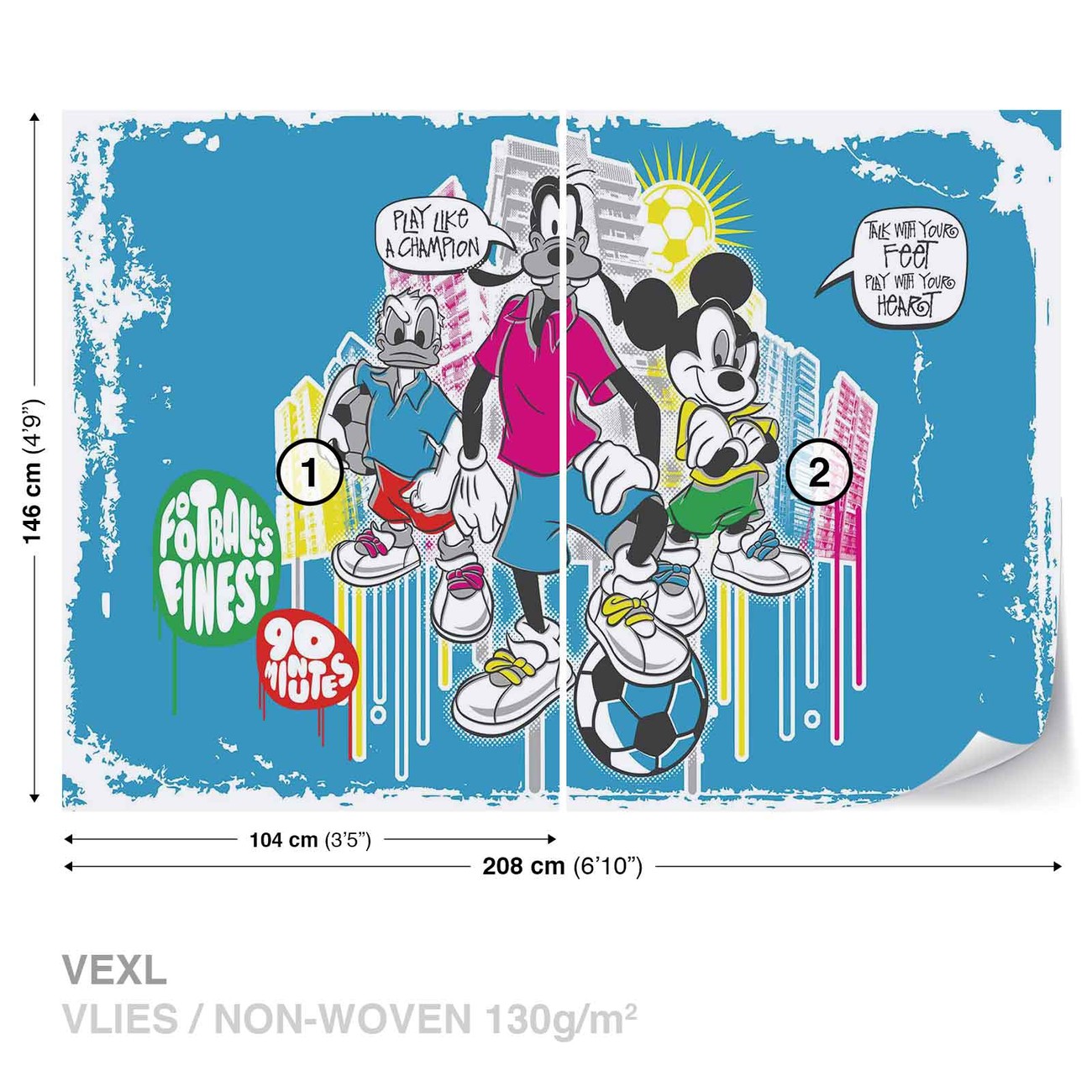 Disney Mickey Mouse Wall Paper Mural | Buy at EuroPosters