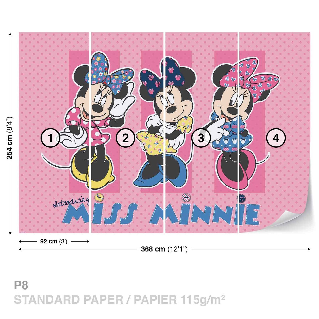 Disney Minnie Mouse Wall Paper Mural | Buy at EuroPosters